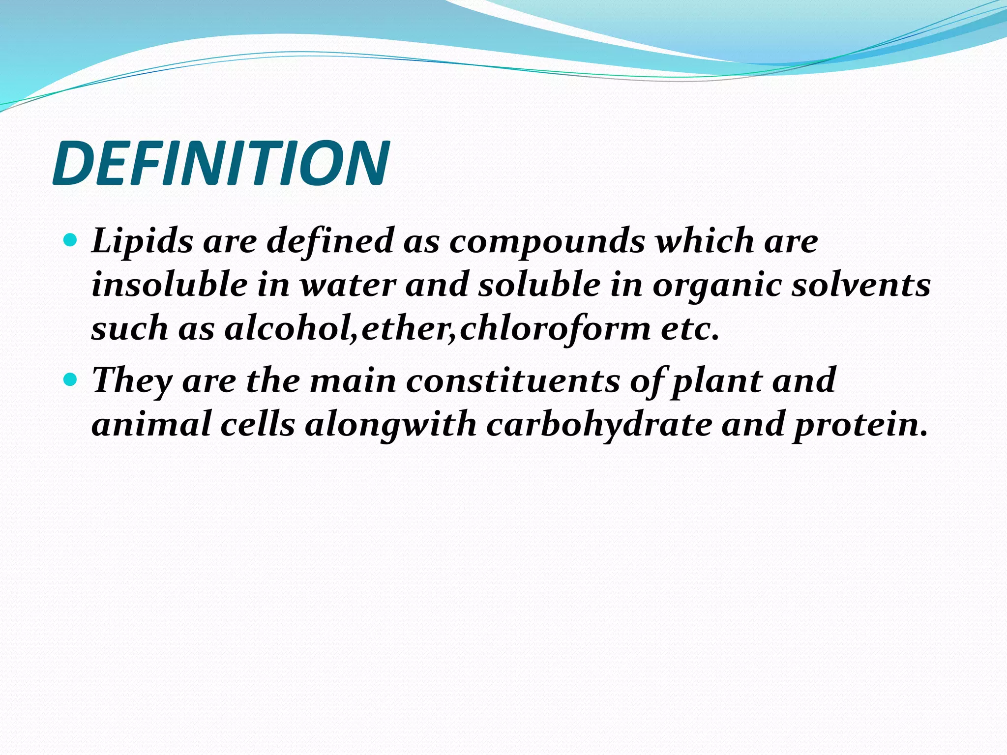 Classification and functions of lipids | PPT