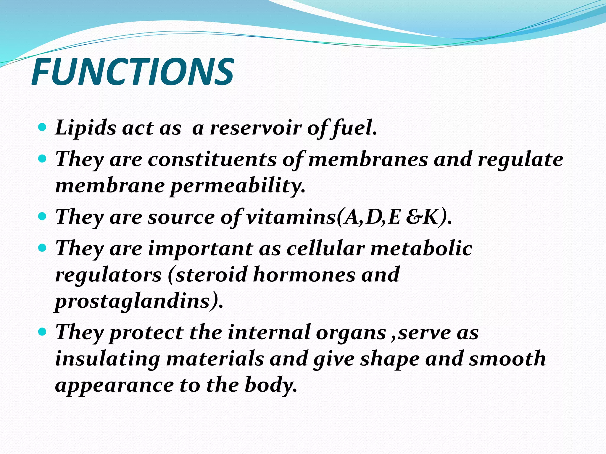 Classification and functions of lipids | PPT