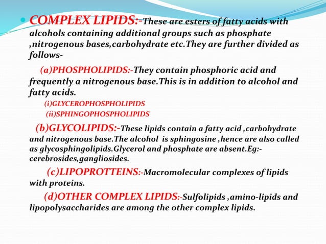 Classification and functions of lipids | PPT