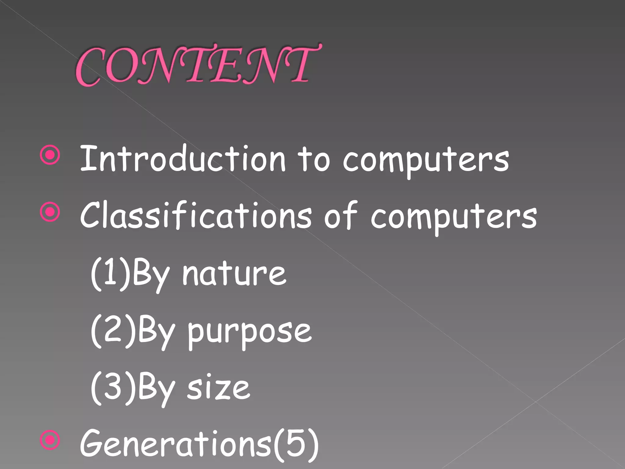 Classification And Generations Of Computers Ppt Computing