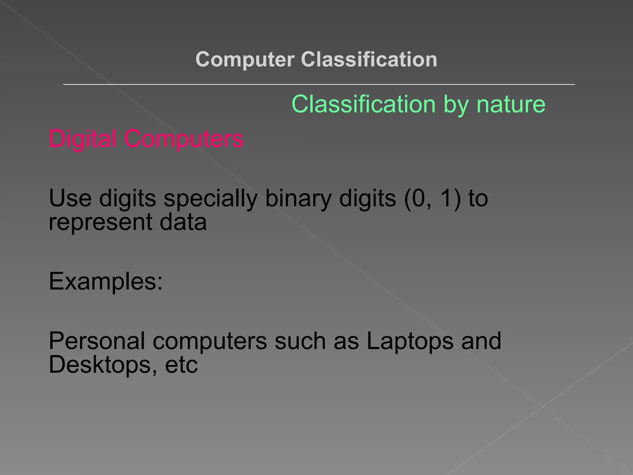 Classification And Generations Of Computers Ppt Computing