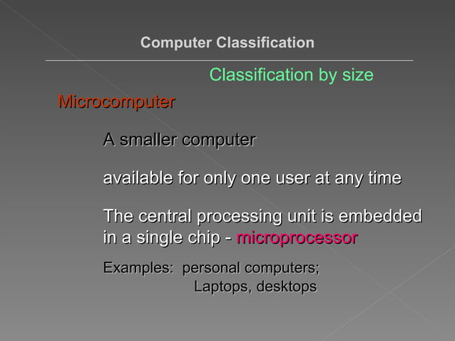 Classification and generations of computers | PPT | Computing ...