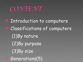 Classification and generations of computers | PPT | Computing | Technology & Computing