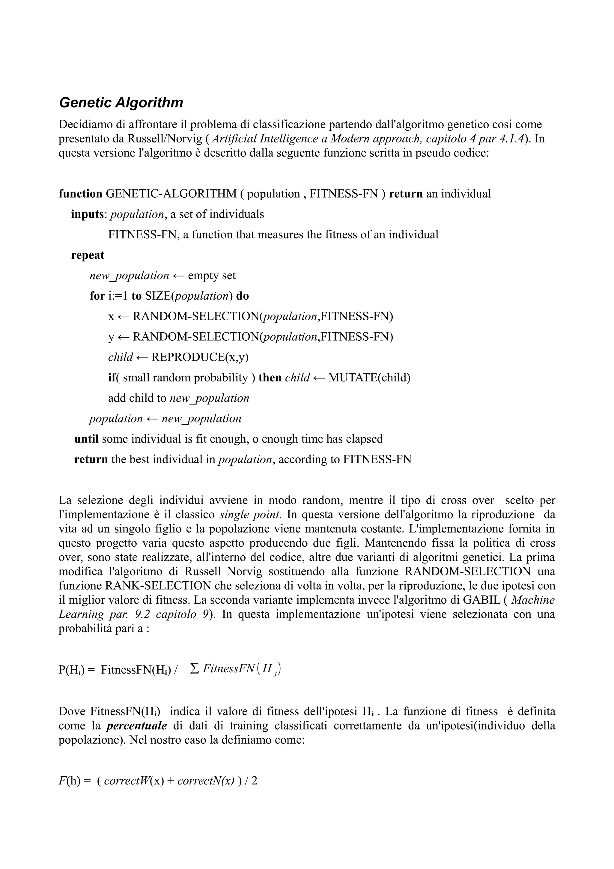Classification and genetic algorithms | PDF