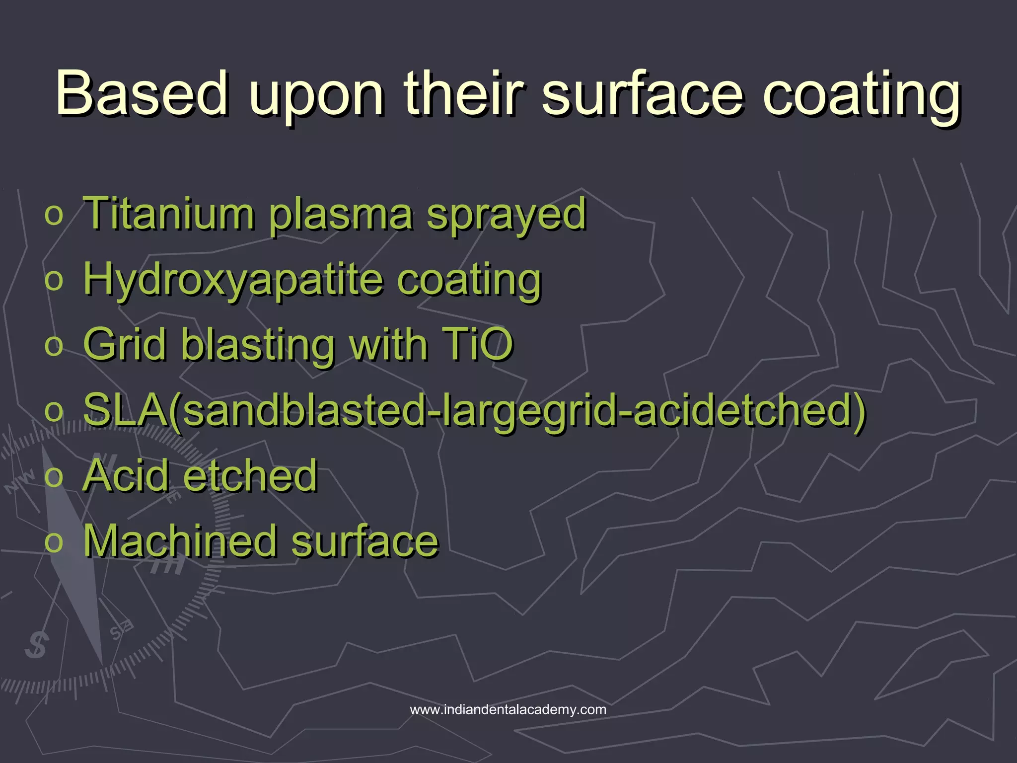 Classification and impression techniques of implants/ dentistry dental ...