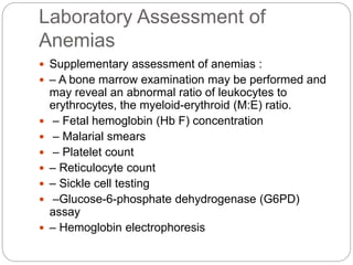 CLASSIFICATION AND LABORATORY ASSESSMENT OF ANEMIAS.pptx