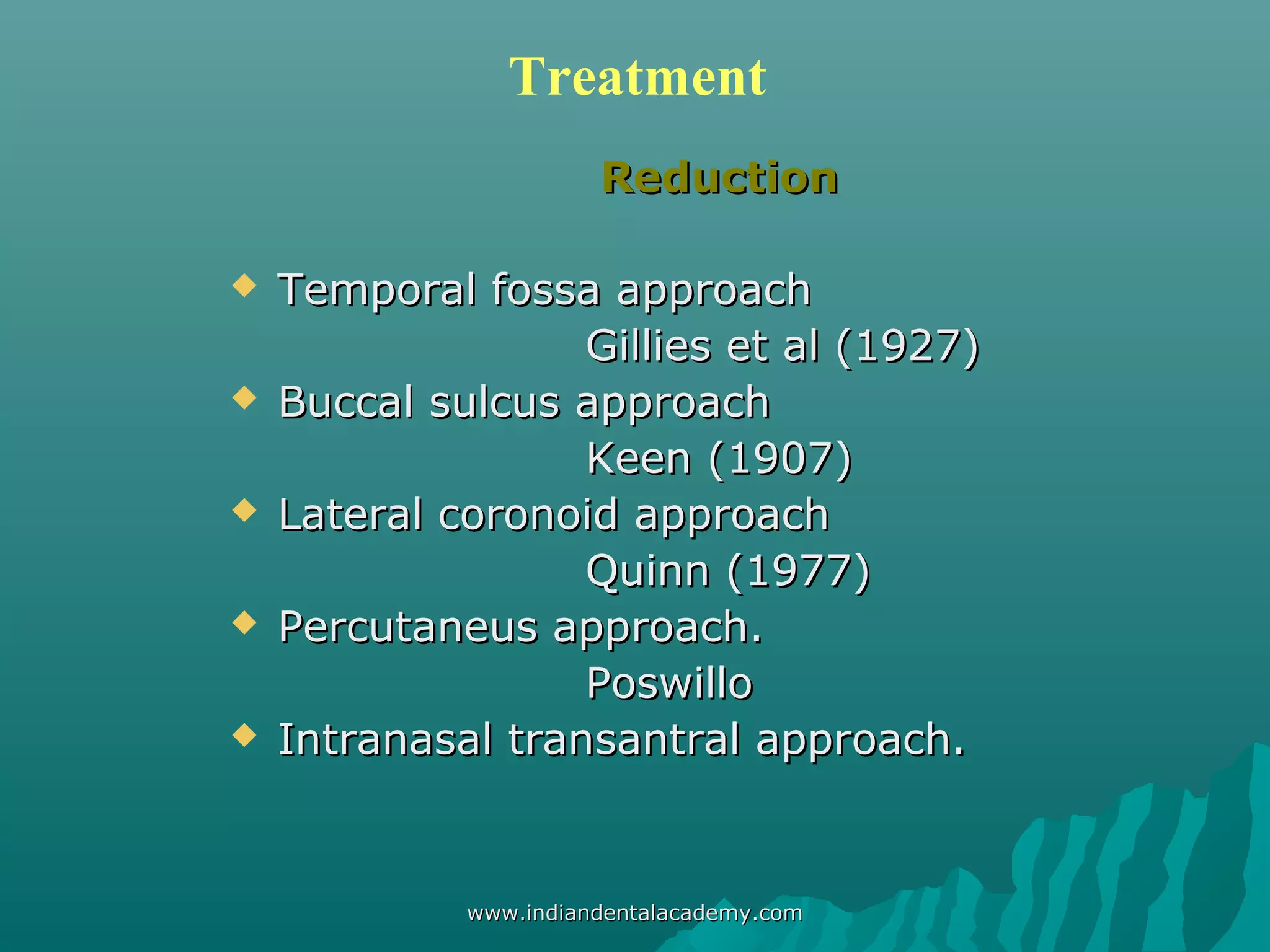 Classification & management of zygomatic complex fractures including ...