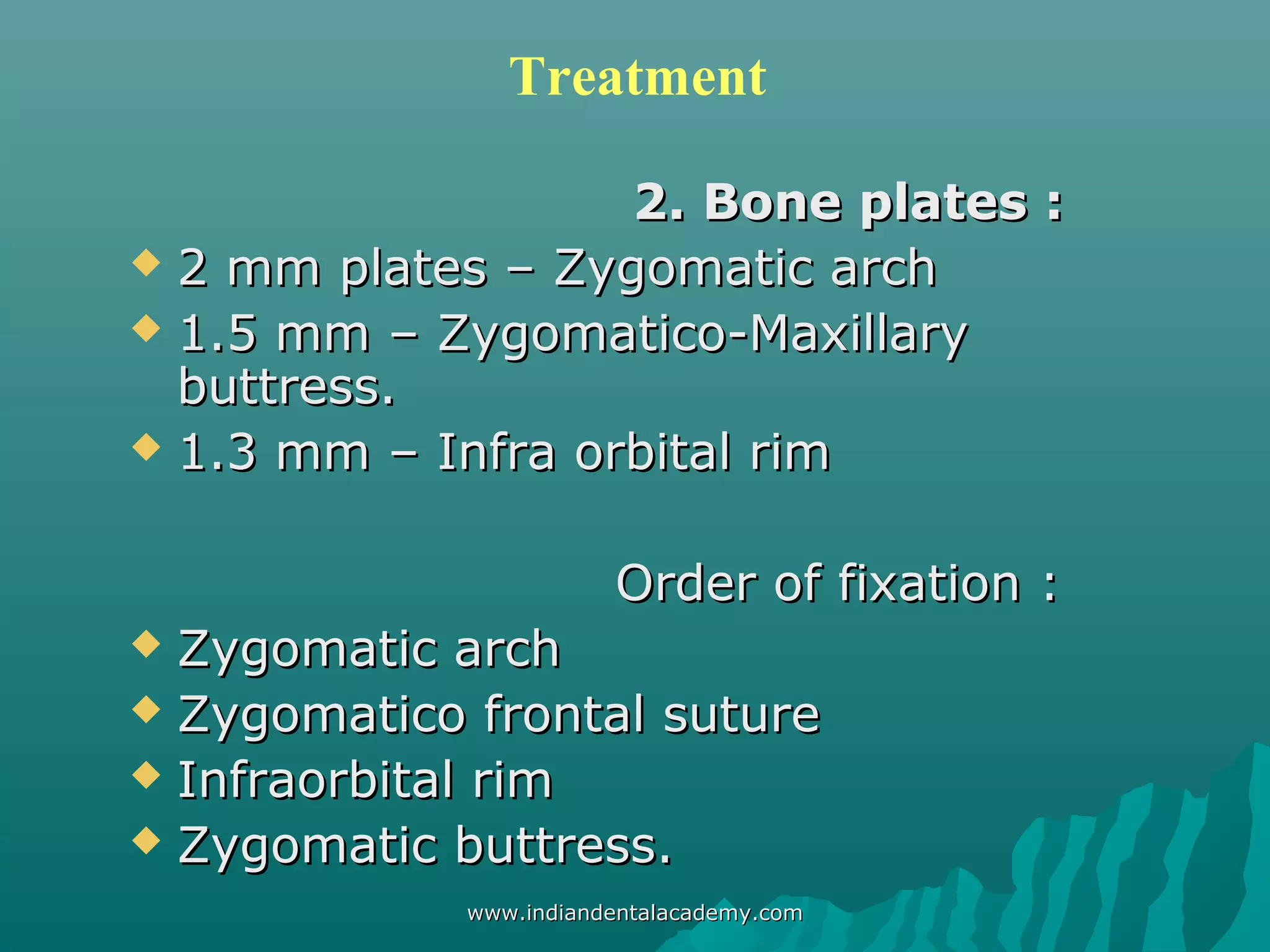 Classification & management of zygomatic complex fractures including ...