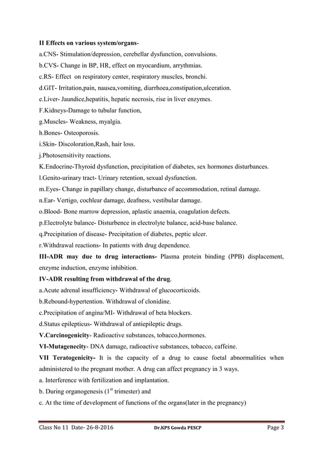 Classification and mechanism of action of adr. | PDF