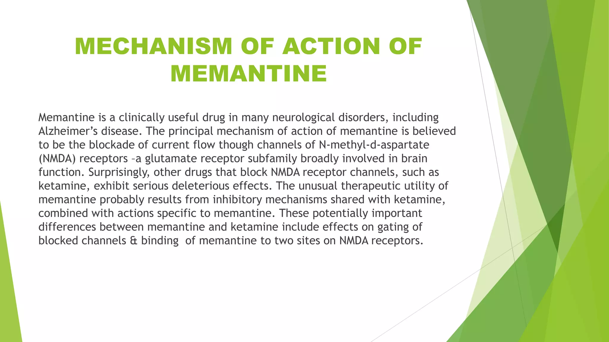 Classification and mechanism of action of alzheimers drugs | PPTX