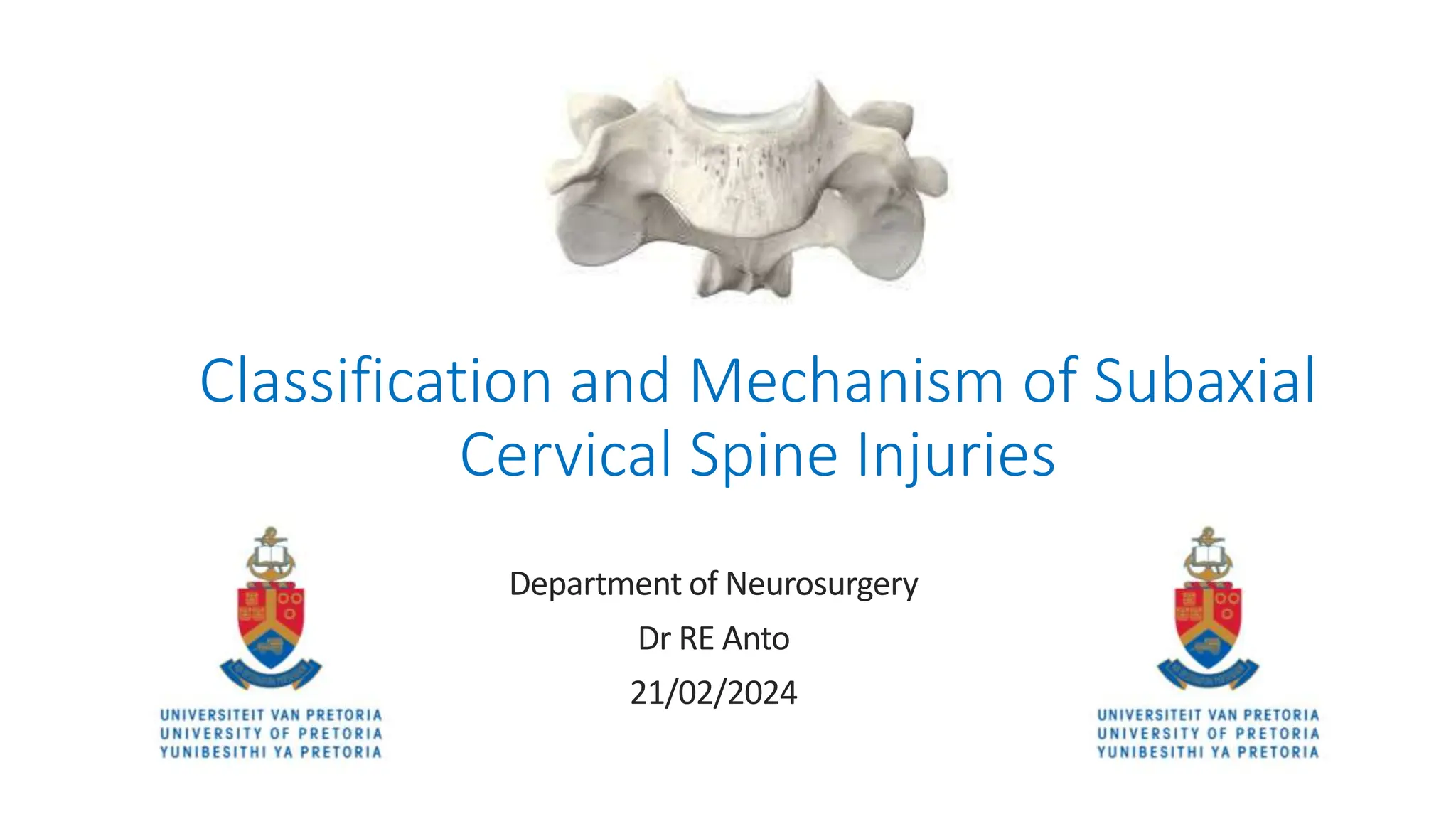 Classification and mechanism of subaxial cervical spine injuries.pptx