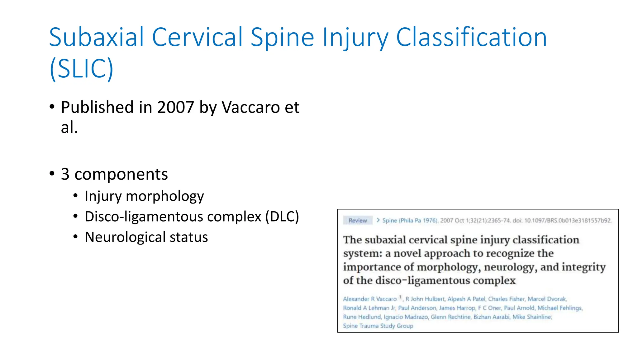 Classification and mechanism of subaxial cervical spine injuries.pptx