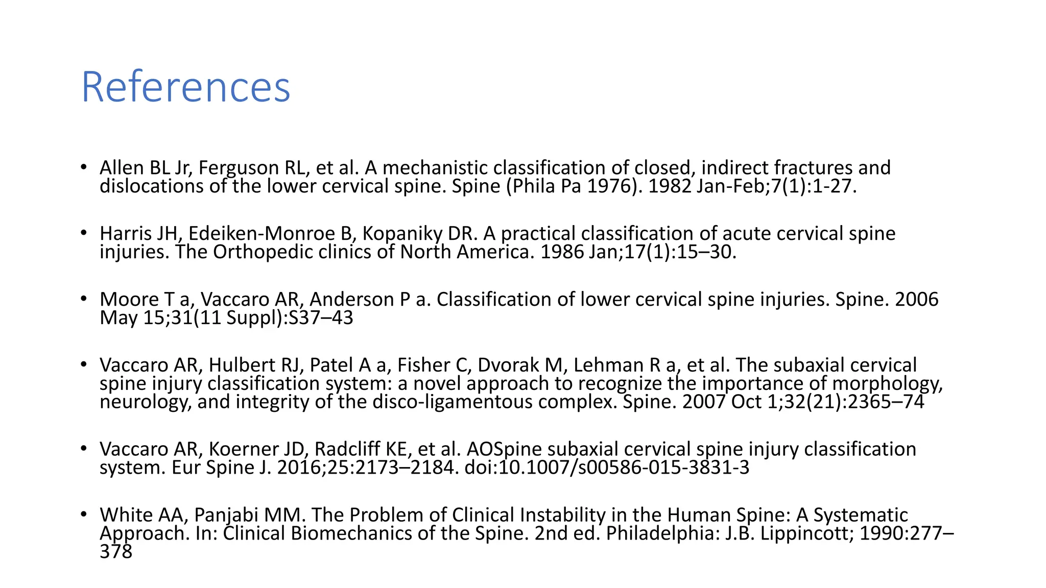 Classification and mechanism of subaxial cervical spine injuries.pptx
