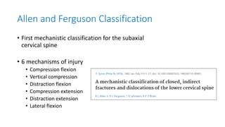 Classification and mechanism of subaxial cervical spine injuries.pptx