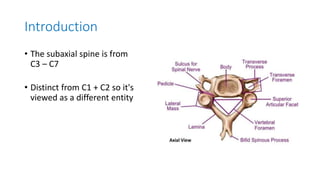 Classification and mechanism of subaxial cervical spine injuries.pptx