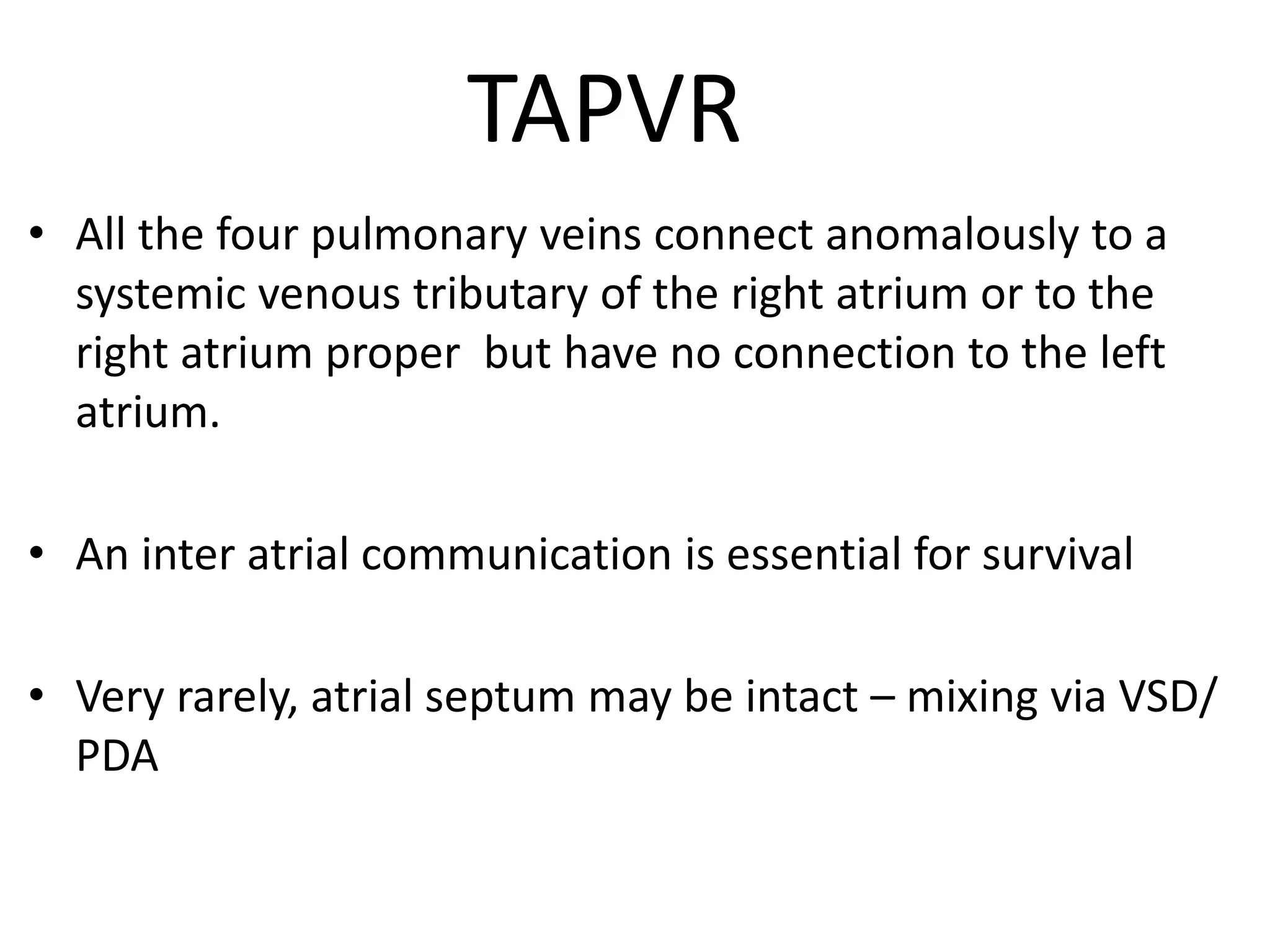 Classification and pathophysiology of tapvc | PPTX