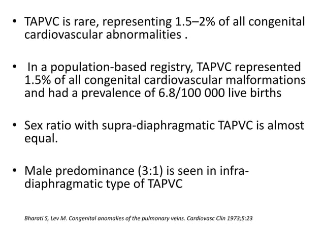 Classification and pathophysiology of tapvc | PPTX
