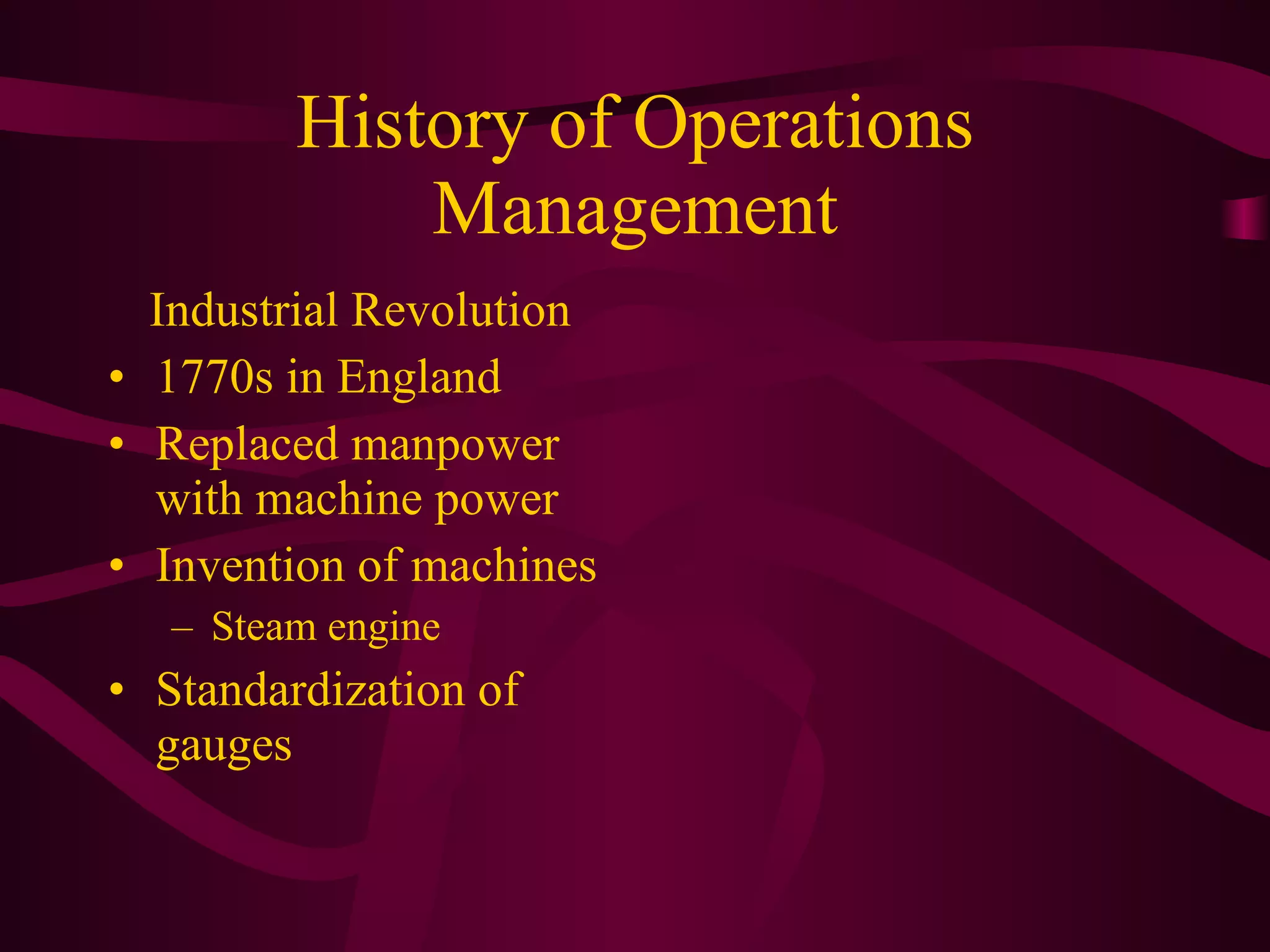 Classification And Purpose Of Production And Operations Management 2324 ...