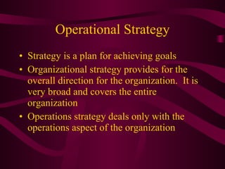 Classification And Purpose Of Production And Operations Management 2324 ...