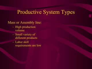 Classification And Purpose Of Production And Operations Management 2324 ...