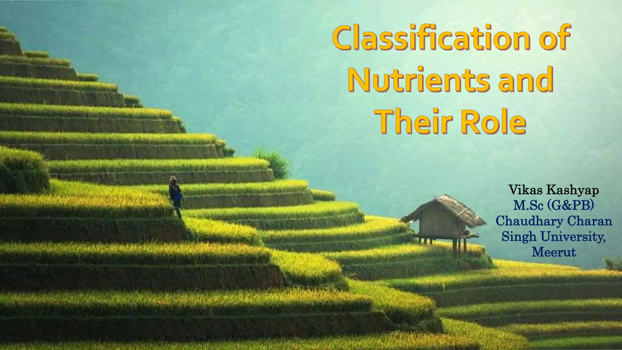 Classification and Role of Plant Nutrients | PPTX