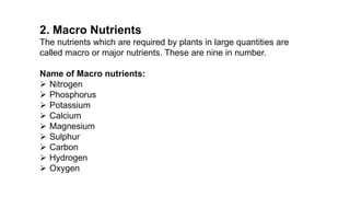 Classification and Role of Plant Nutrients | PPTX