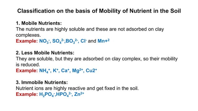 Classification and Role of Plant Nutrients | PPTX | Agriculture ...