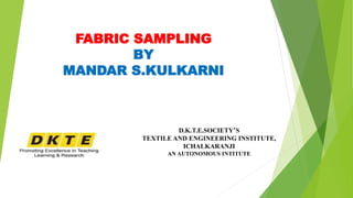 Classification and Sampling.pptx of fabric | PPTX
