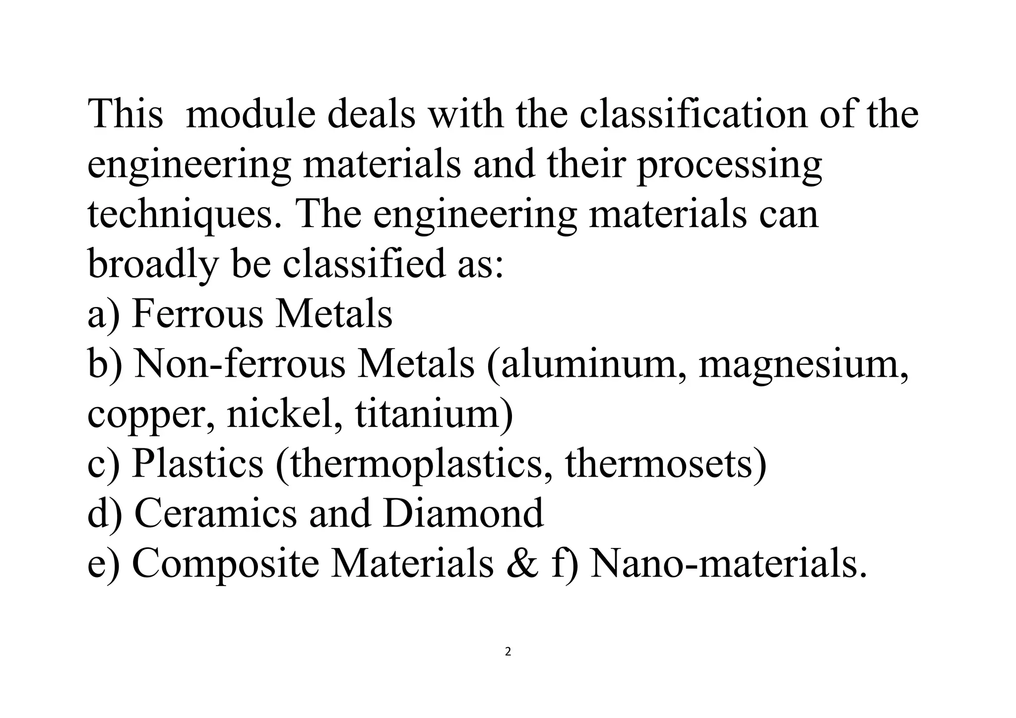 Classification of materials | PDF