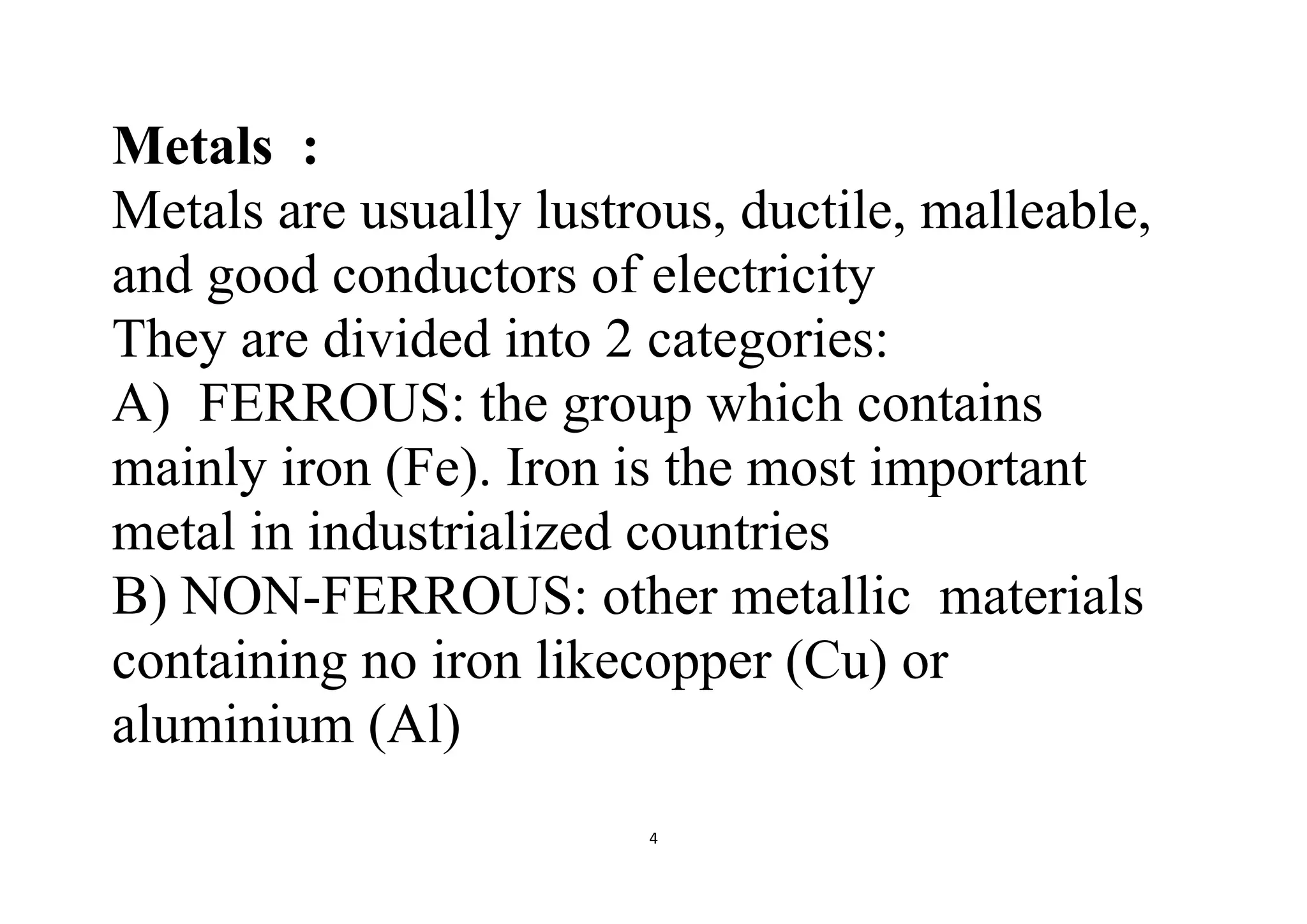 Classification of materials | PDF