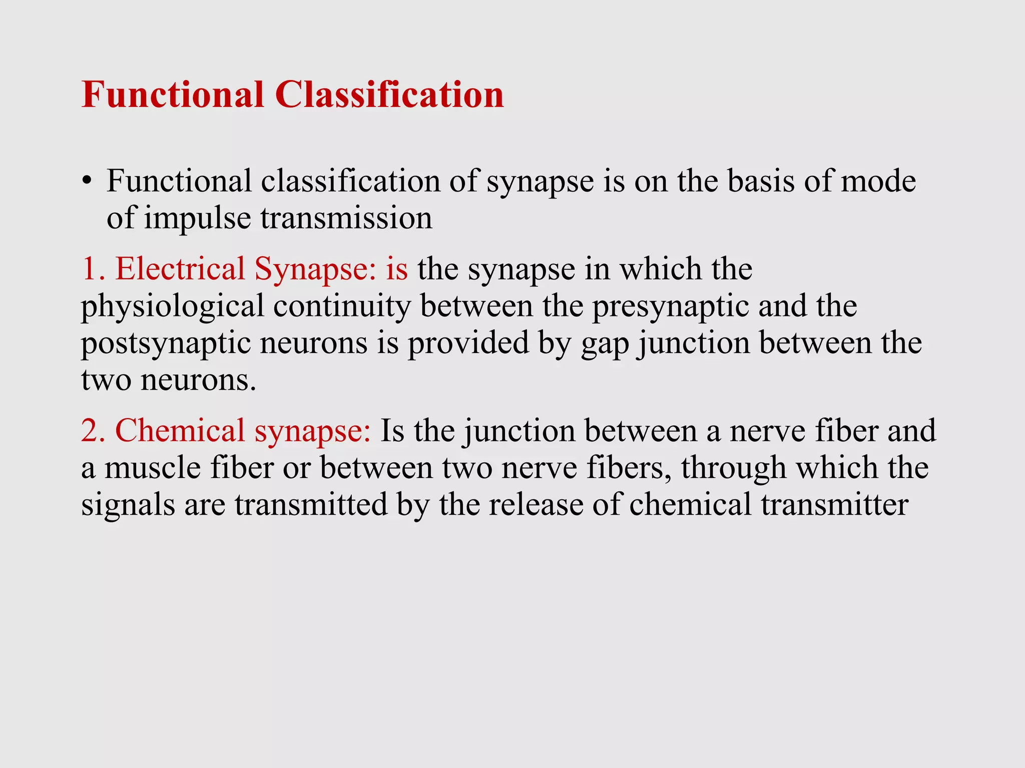 Classification and structure of synapses | PPTX