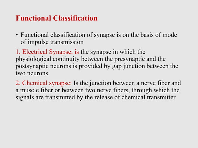 Classification and structure of synapses | PPTX