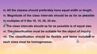 CLASSIFICATION AND TABULATION OF DATA for I BSC II Semester.ppt