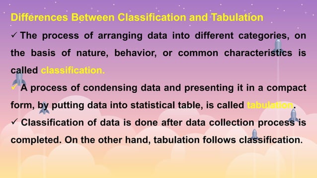 CLASSIFICATION AND TABULATION OF DATA for I BSC II Semester.ppt ...
