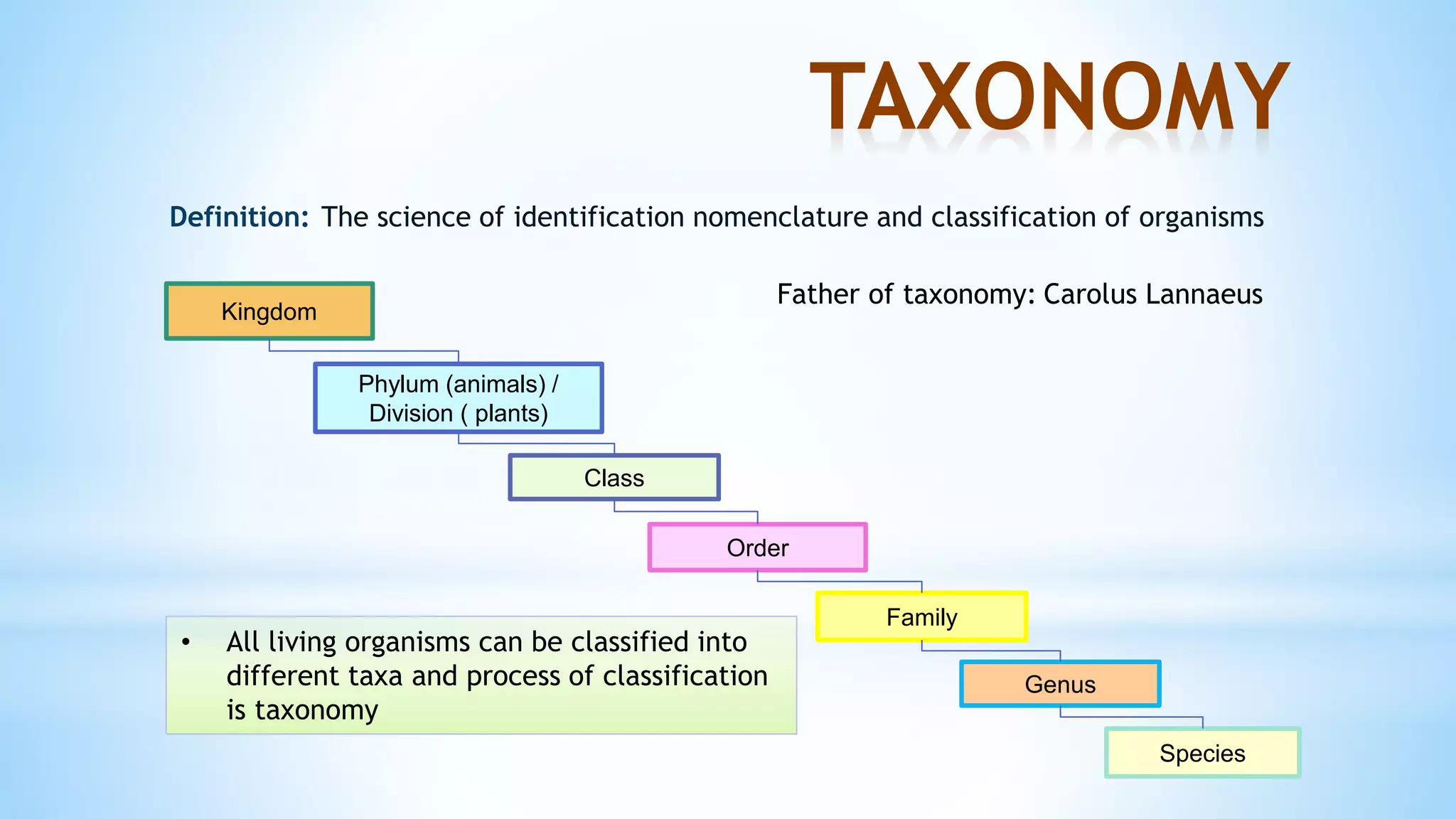 Classification and Taxonomy | PPTX