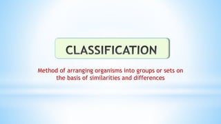 Classification and Taxonomy | PPTX