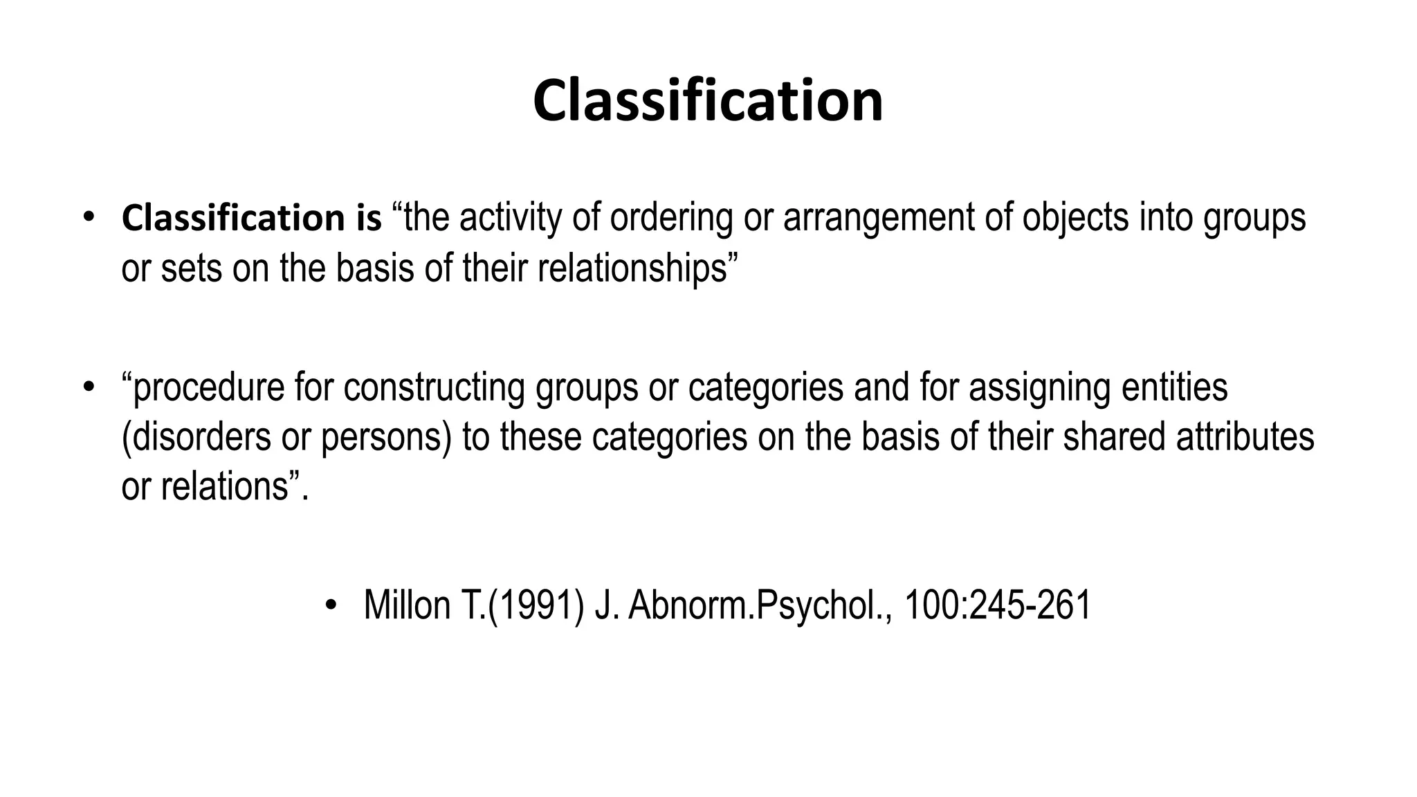 Classification and terminologies in mental health disorders | PPTX