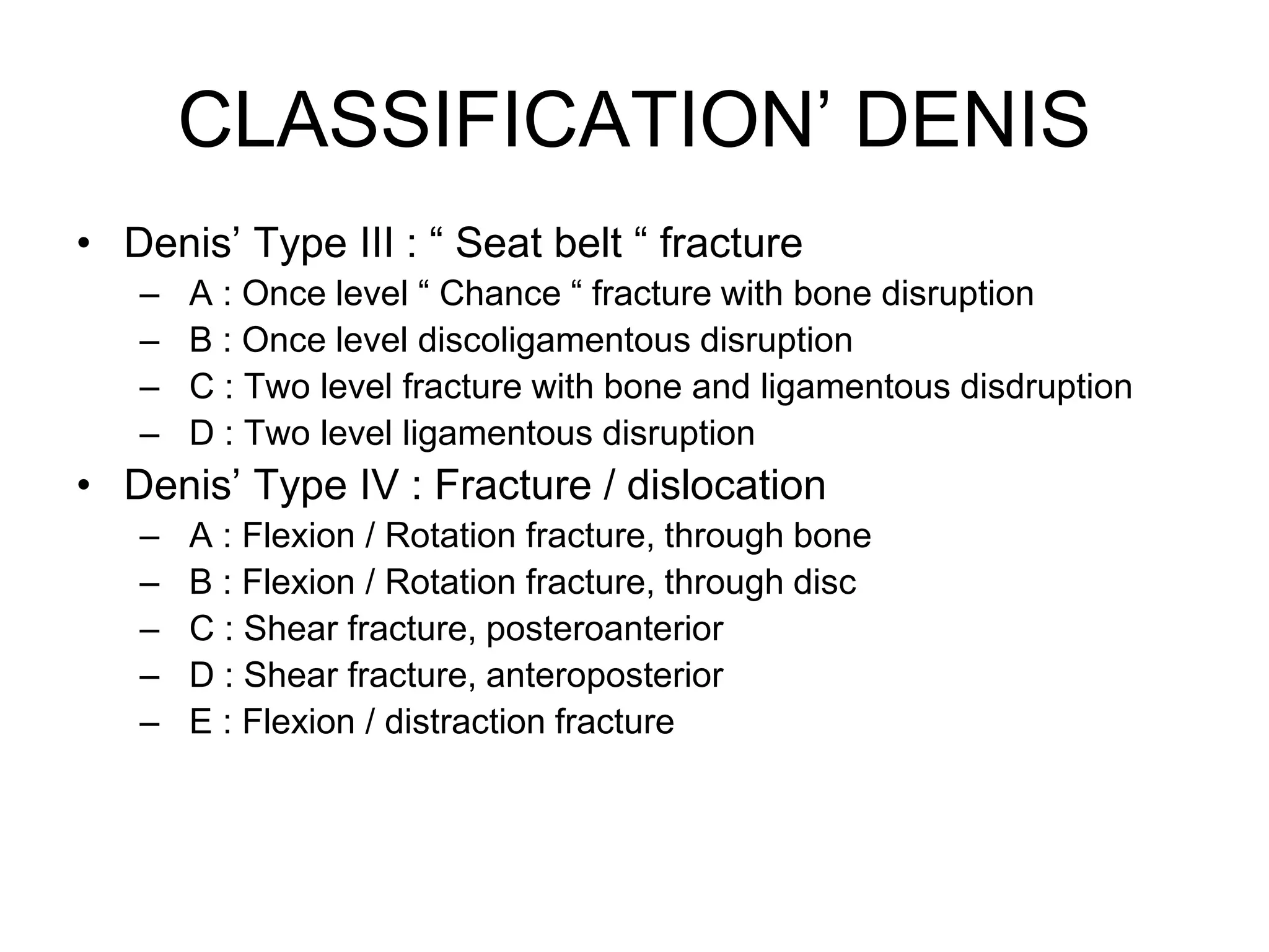 Classification and treament fracture of the spine | PPT