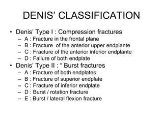 Classification and treament fracture of the spine | PPT