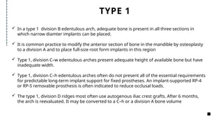 Classification and treatment plans for partially and completely ...