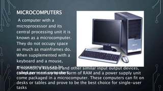 Classification and Types of Computer | PPT