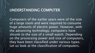 Classification and Types of Computer | PPT