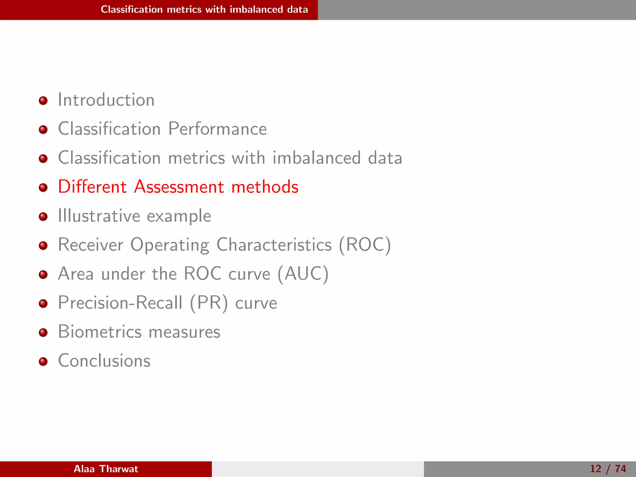 Classification assessment methods | PDF