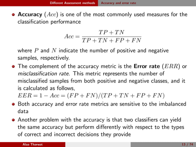 Classification assessment methods | PDF | Educational Assessment ...