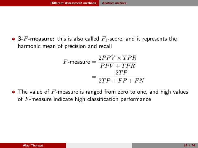 Classification assessment methods | PDF | Educational Assessment ...
