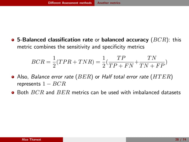 Classification assessment methods | PDF | Educational Assessment ...