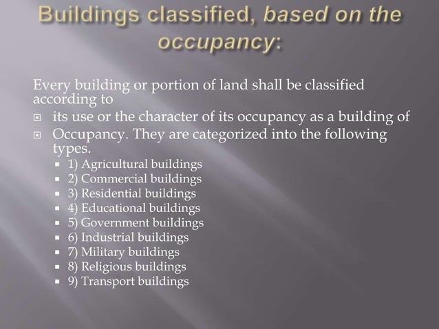 Classification of building | PPTX | Houses | Real Estate