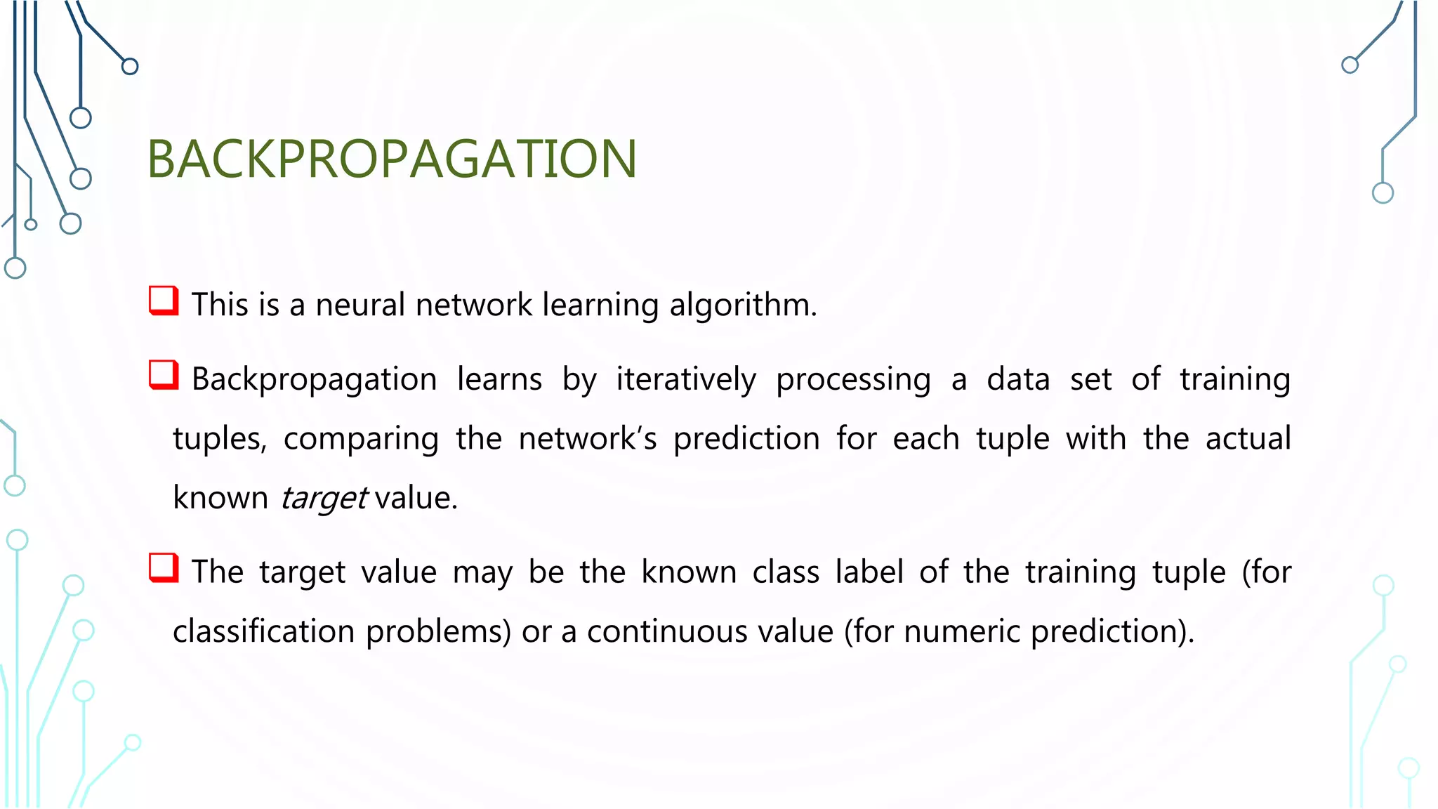 Classification by back propagation, multi layered feed forward neural networks -bihira aggrey | PDF