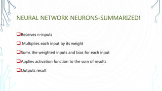 Classification by back propagation, multi layered feed forward neural ...