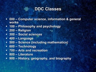 Classification, Cataloguing And Marc Crash Course | PPT